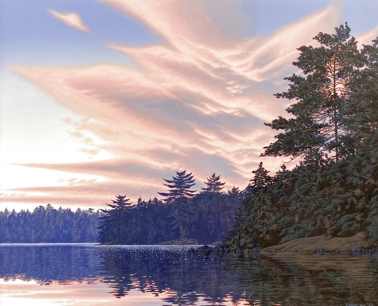 Sunset Acrylic on Panel by E. Robert Ross - For Sale on Art Brokerage