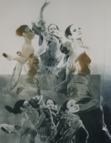 Ballet Picture 1 1980 Mezzotint 35x24 by G.H Rothe