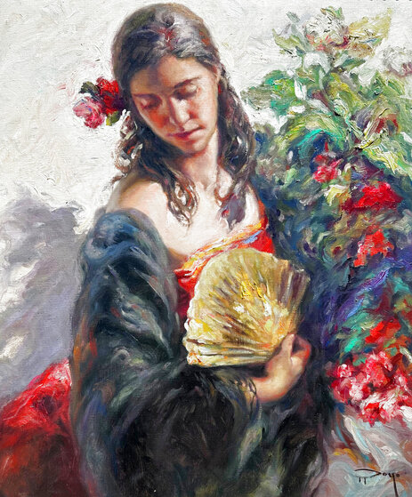 Calor 2007 Framed Oil on Canvas by Royo - For Sale on Art Brokerage