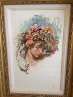 Untitled Portrait Oil on Canvas 18x11 by Royo - For Sale on Art Brokerage