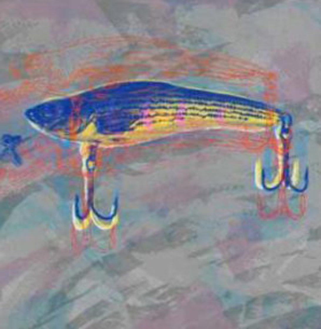 Rupert Jasen Smith still life, fishing lure by Rupert Jasen Smith