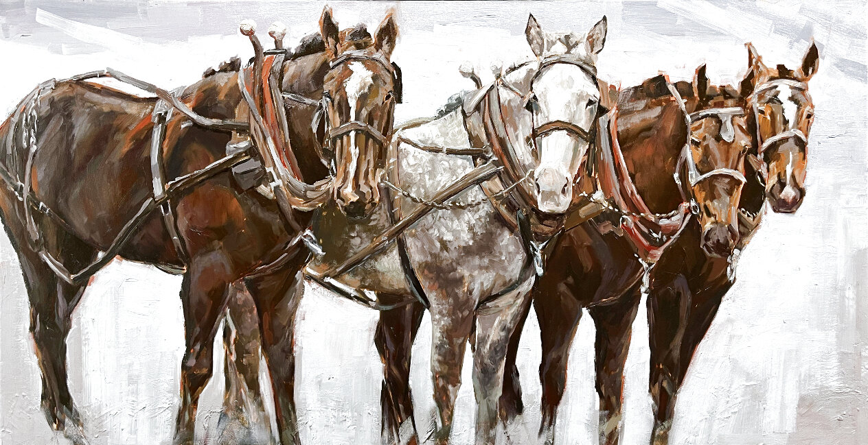 Gang of Four 2021 Oil on Canvas by Nancy Rynes - For Sale on Art Brokerage