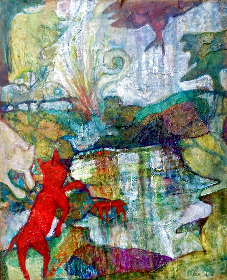 Anthropomorphic Landscape 2015 Mixed Media on Canvas by Dixie Salazar ...