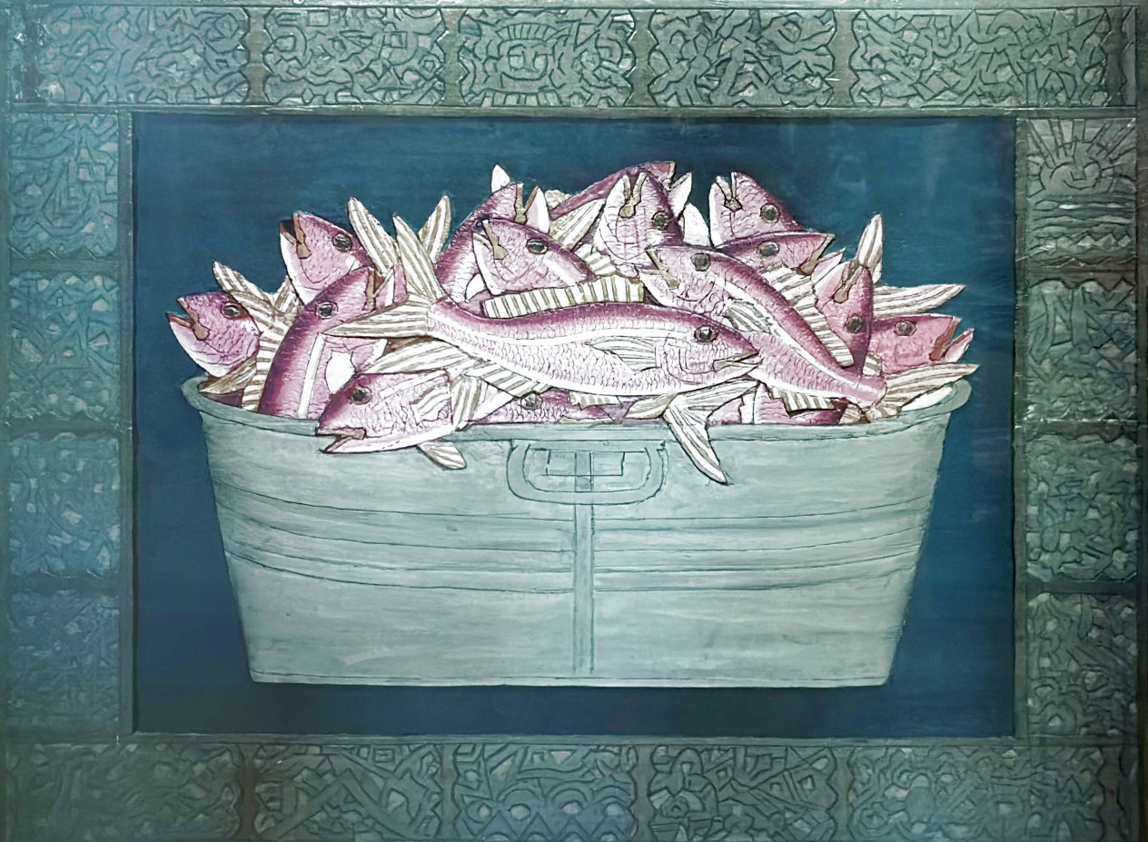 Untitled (Red Snapper in Barrel) Limited Edition Lithograph by Mario ...