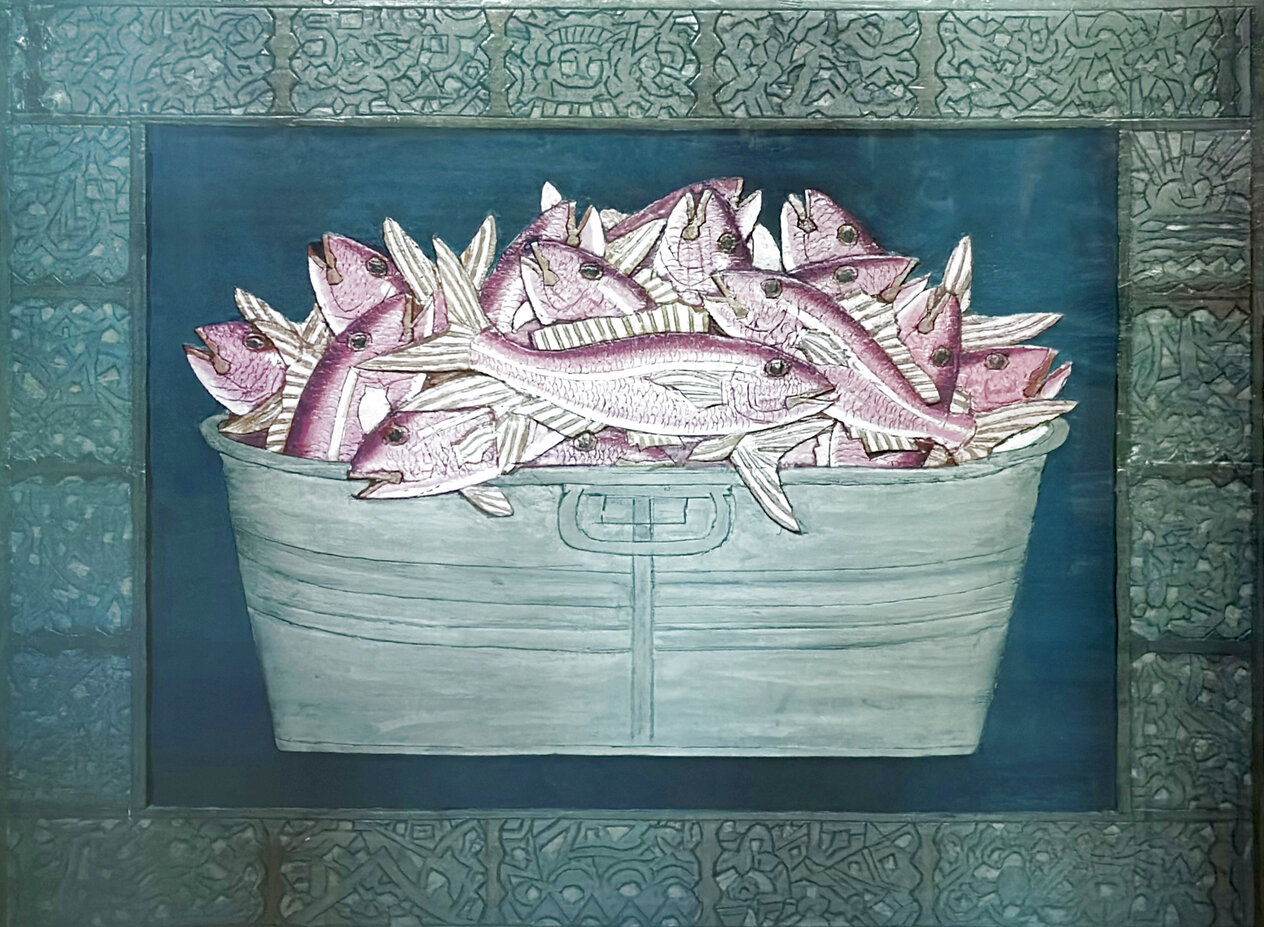 Untitled (Red Snapper in Barrel) Limited Edition Lithograph by Mario ...