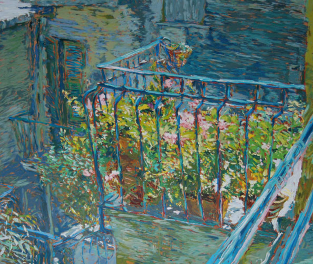 Le Balcon Bleu 1988 by Marco Sassone - For Sale on Art Brokerage