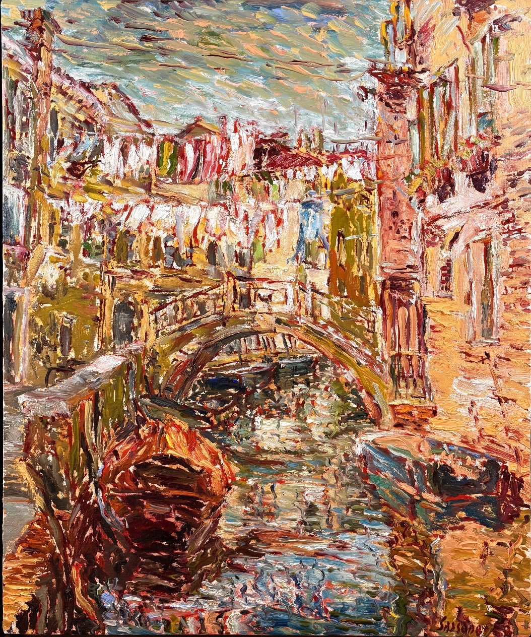 Venezia XXV 1996 Oil on Canvas by Marco Sassone - For Sale on Art Brokerage