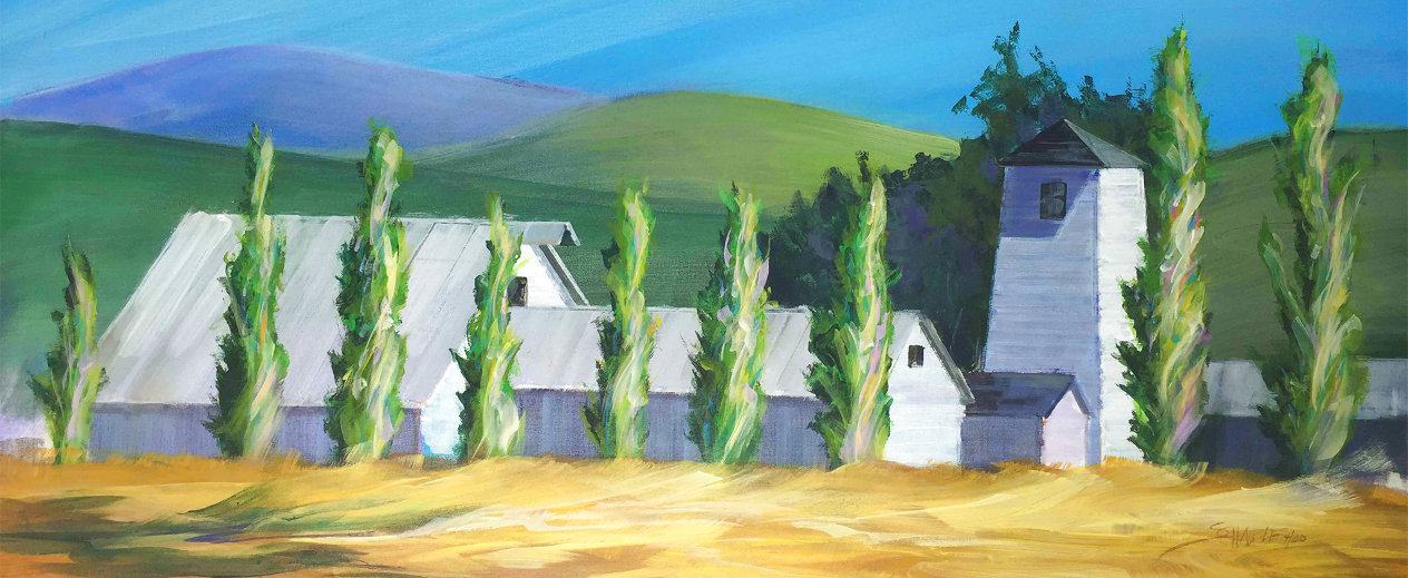 Lakeville Farm 2020 Acrylic on Canvas 19x44 by Tim Schaible - For Sale ...