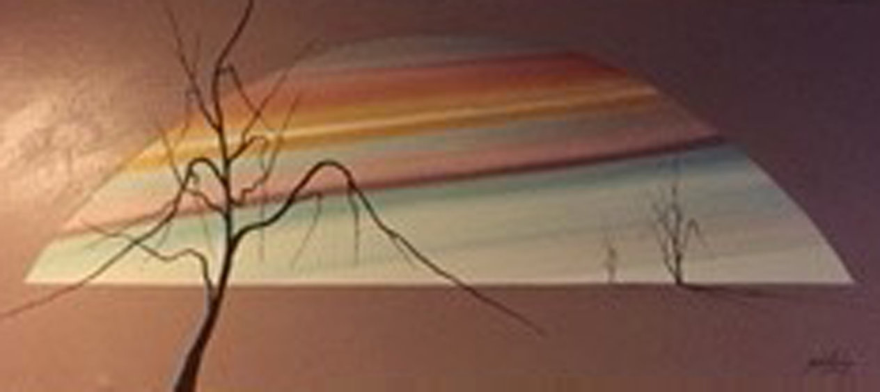 Abscape 1980 24x60 by Roy Schallenberg - For Sale on Art Brokerage