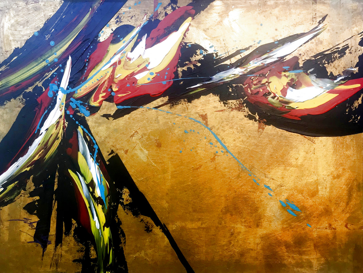 Untitled Abstract Painting Oil on Canvas 30x40 by Roy Schallenberg ...