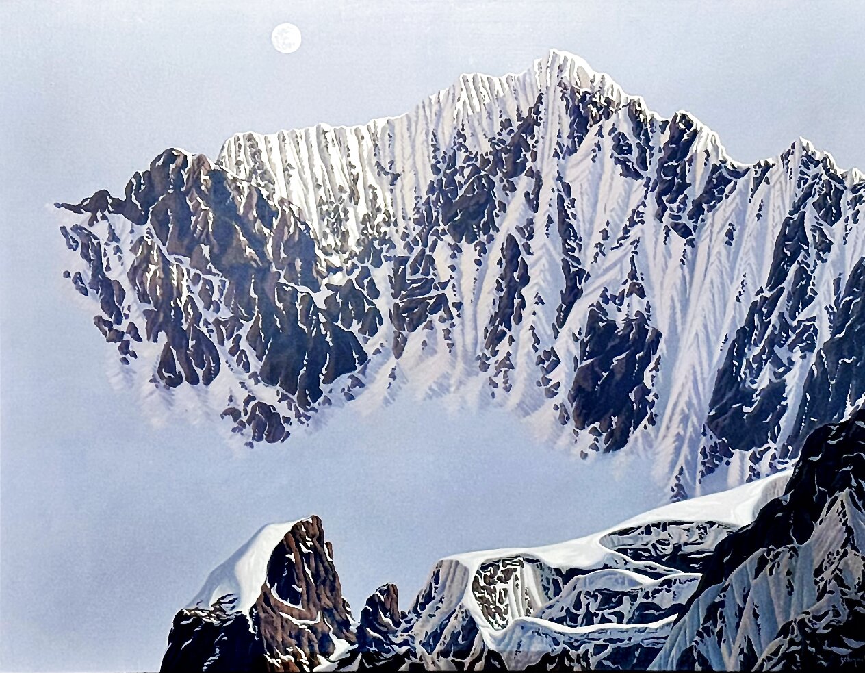 Himalayan Moon 1987 Acrylic on Canvas by Schim Schimmel - For Sale on Art Brokerage