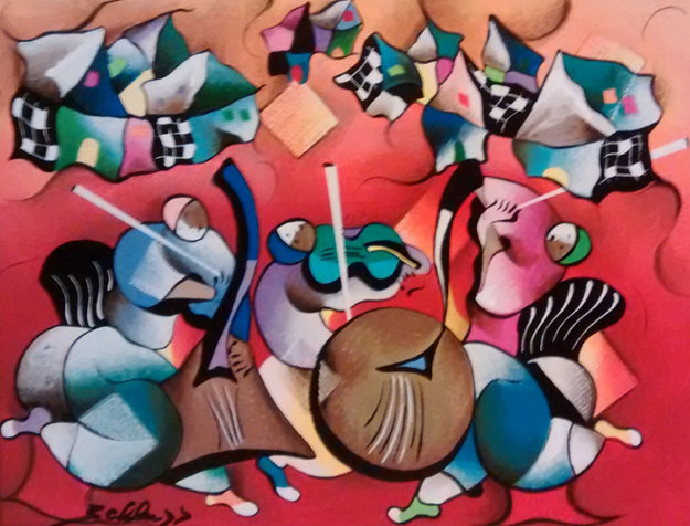 Ruby Village, 2004, 11x14, Hand Embellished Serigraph on Canvas, by ...