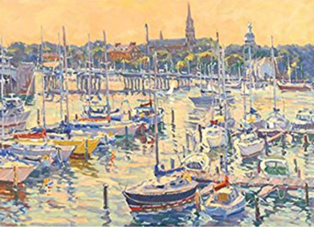 bill schmidt artwork ,bay, harbour, boats, sailboats by Bill Schmidt ...