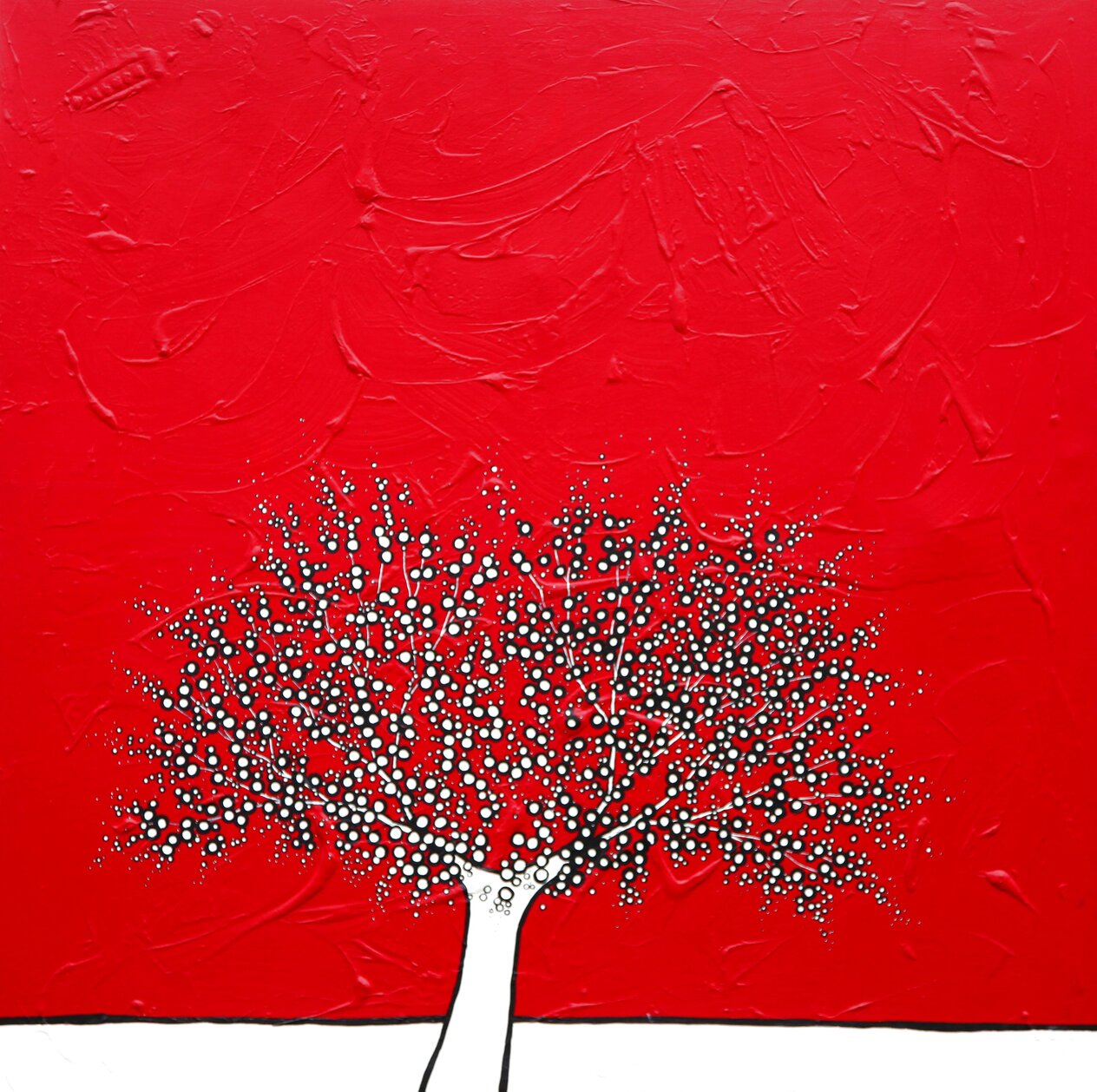 Red Sky Acrylic Impasto on Canvas 79x79 by Richard Scott - For Sale on ...