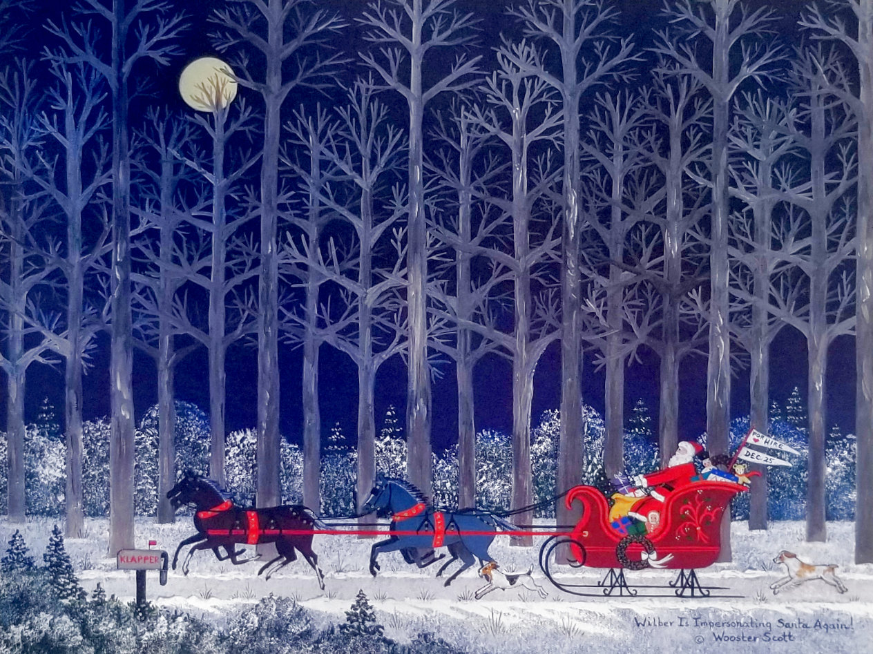 Wilbur is Impersonating Santa Again! AP Limited Edition Lithograph by Jane Wooster Scott - For ...