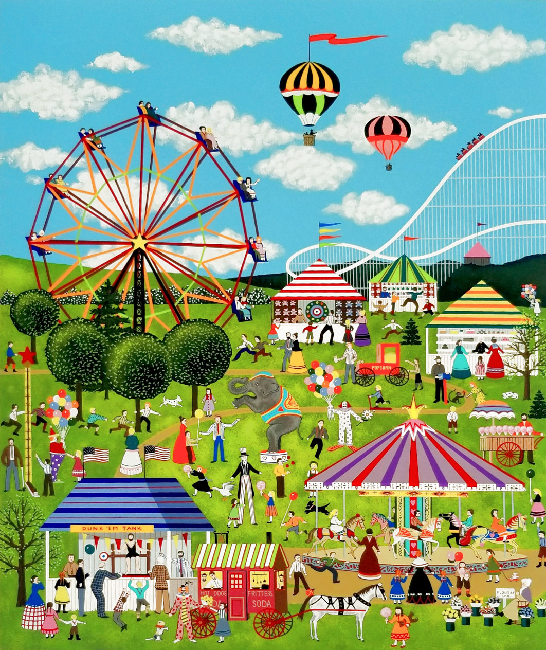 Carnival Time at Willow Bend PP Limited Edition Serigraph by Jane ...