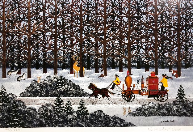 Dashing Through the Snow Limited Edition Lithograph by Jane Wooster ...
