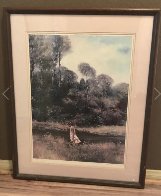 adolf sehring print, lithograph, girl in pink, 1989 by Adolf Sehring ...