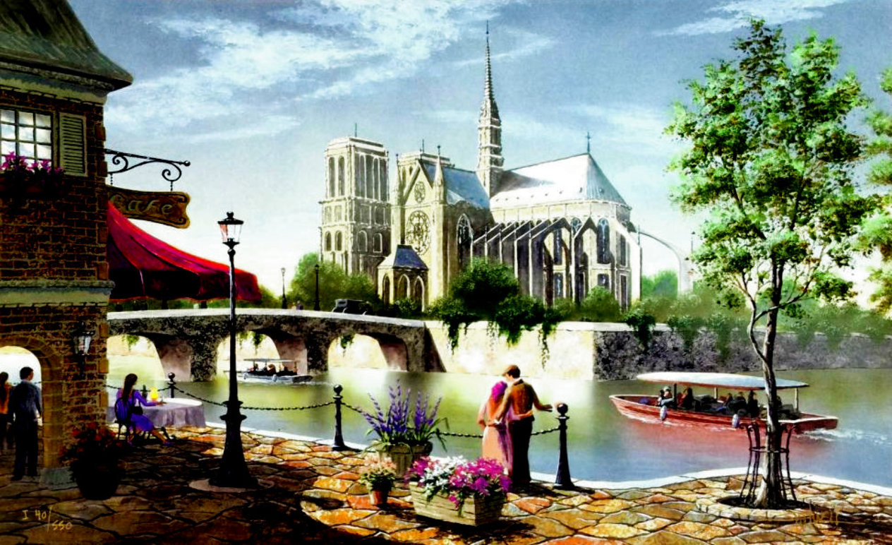 Noon in Paris 2002 Seriolithograph 12x18 by Kenneth Shotwell - For Sale ...
