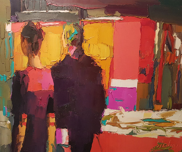 nicola simbari original painting, urban landscape by Nicola Simbari ...