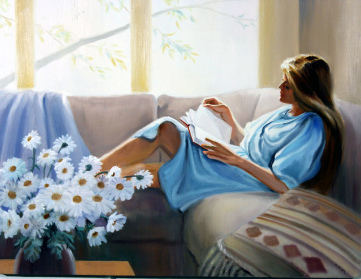 Quiet Moments II 26x34 by Hal Singer - For Sale on Art Brokerage