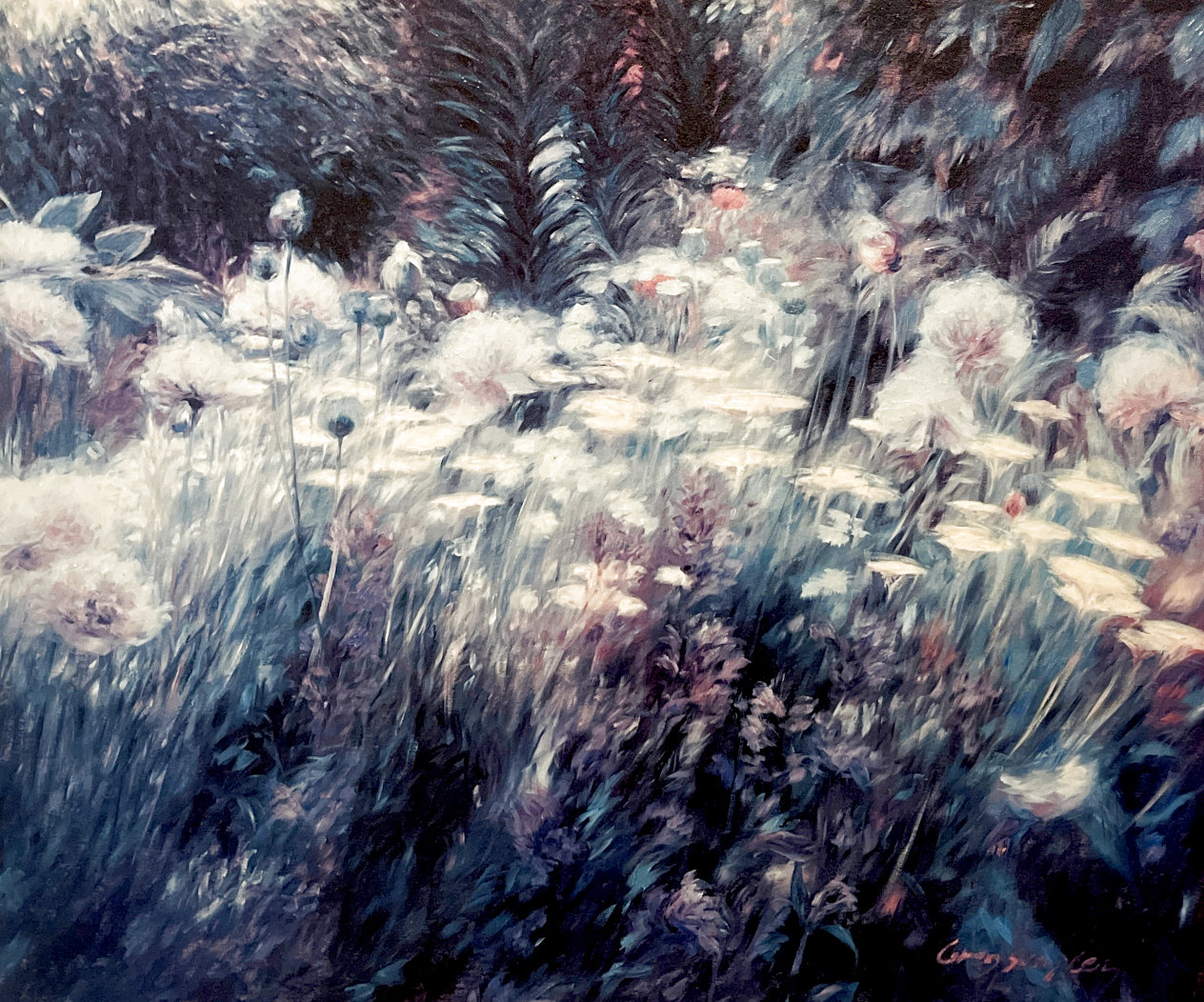 Untitled Floral Oil on Canvas by Greg Singley - For Sale on Art Brokerage