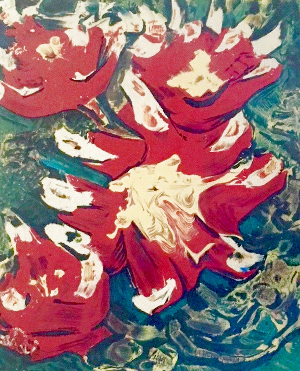 Mexican Suite: Abstraction in Red 1968 Lithograph 24x18 by David Alfaro ...