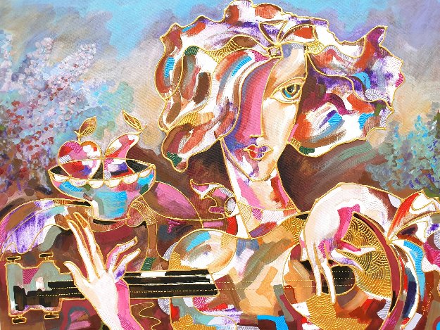 Igor Smirnov , original painting, Lady With Guitar by Igor Smirnov ...