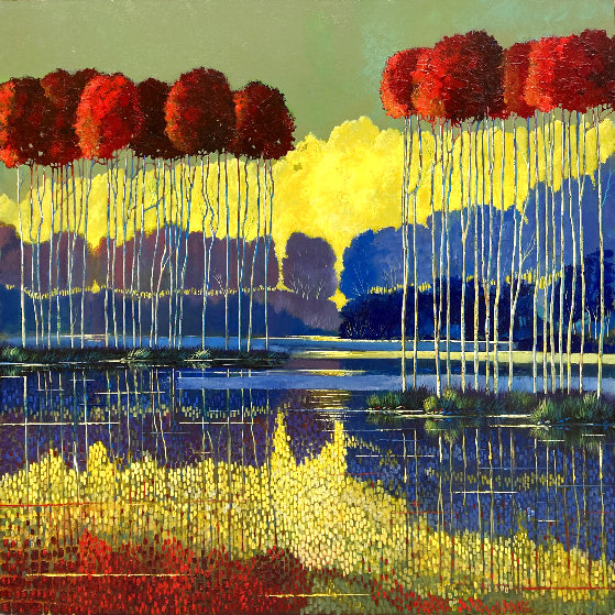 On the Rocks Embellished Giclee on Canvas 40x40 by Ford Smith