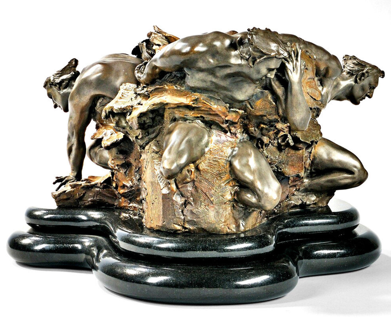 Cataclasis Bronze Sculpture 1990 22 in by M. L. Snowden