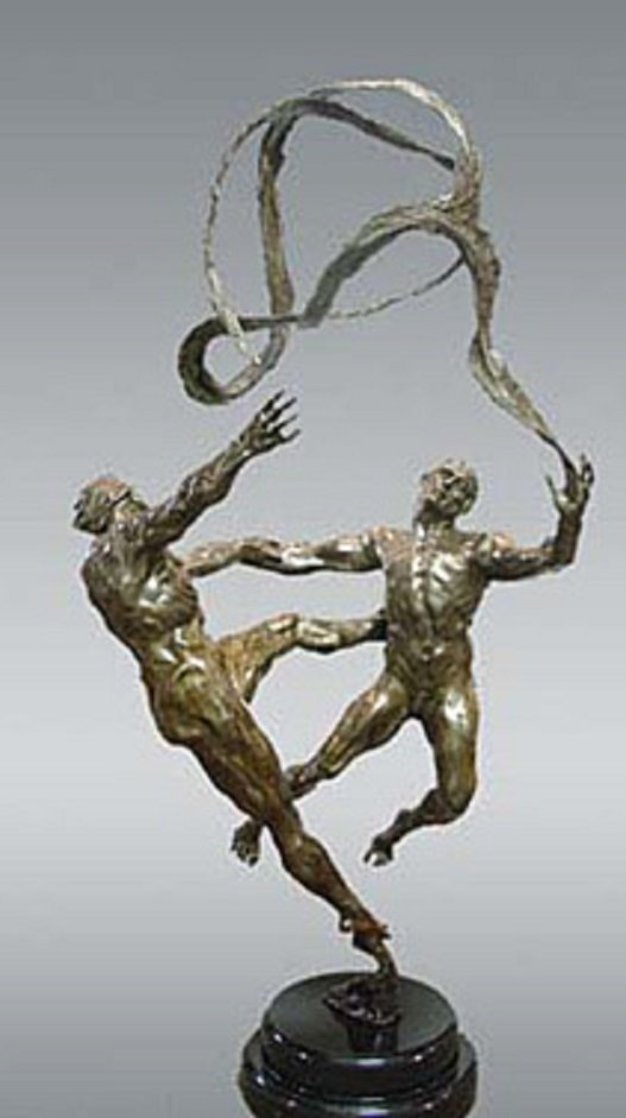 Stasis Bronze Sculpture 51 in by M. L. Snowden