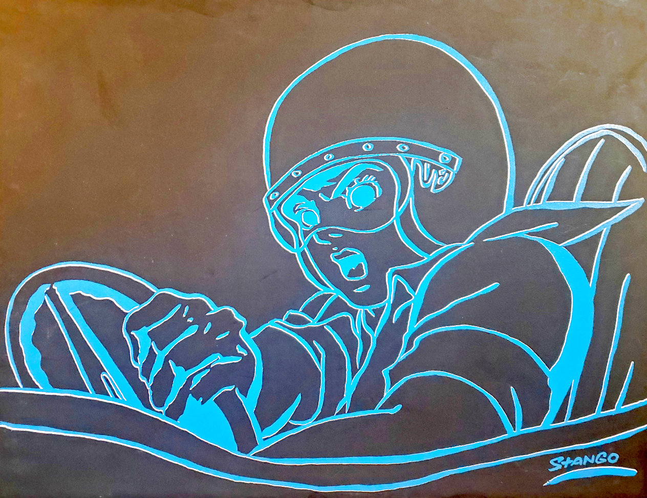 Speed Racer Oil on Canvas by John Stango - For Sale on Art Brokerage