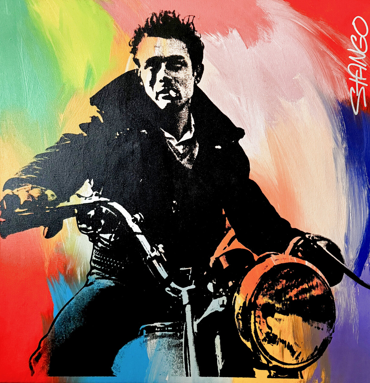 James Dean 1997 Oil on Canvas by John Stango - For Sale on Art Brokerage