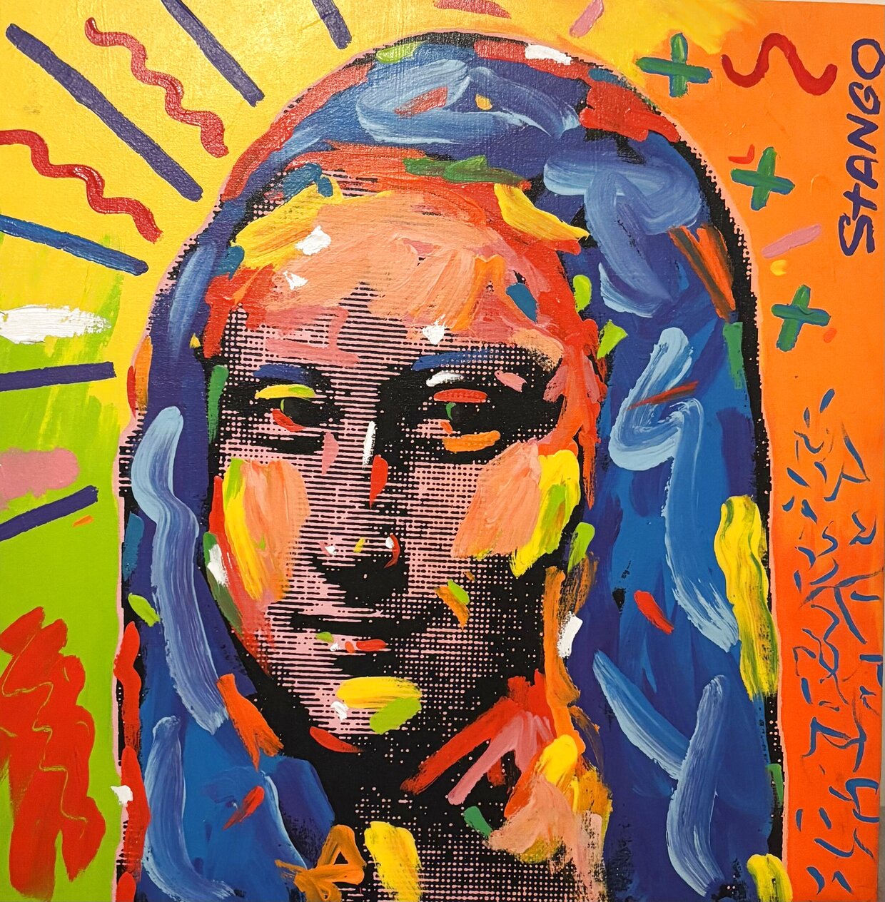Mona Lisa 1996 Acrylic on Canvas by John Stango - For Sale on Art Brokerage