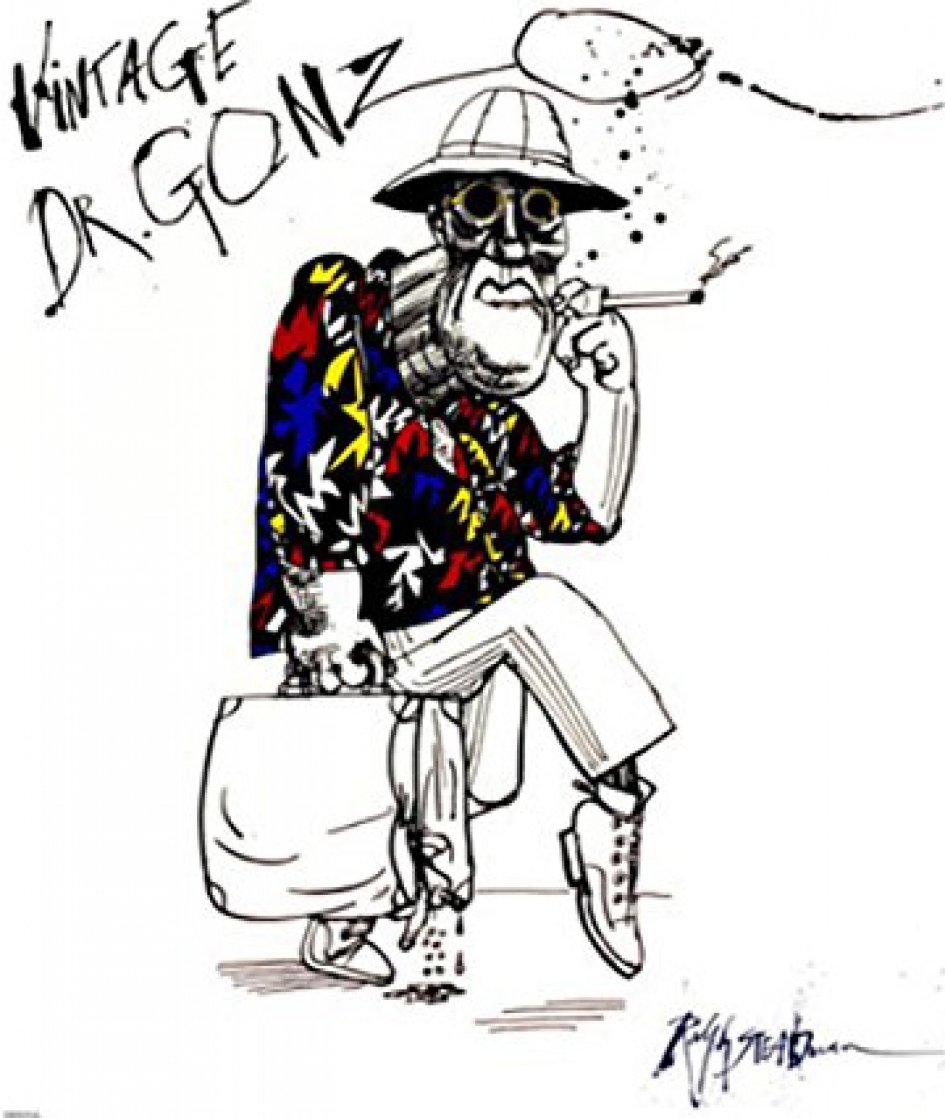 Dr Gonzo AP 1995 by Ralph Steadman