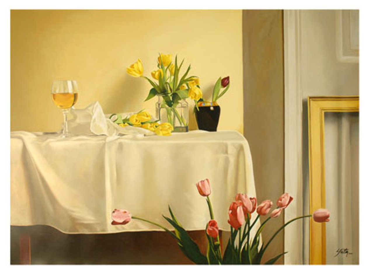 Artist Studio 2001 Serigraph on Canvas 38x50 by Thomas Stiltz