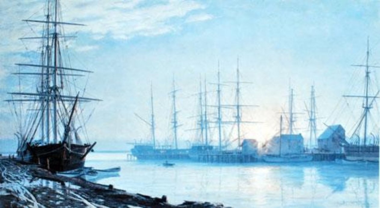 Sunrise Over Nantucket in 1835 1987 by John Stobart - For Sale on Art ...