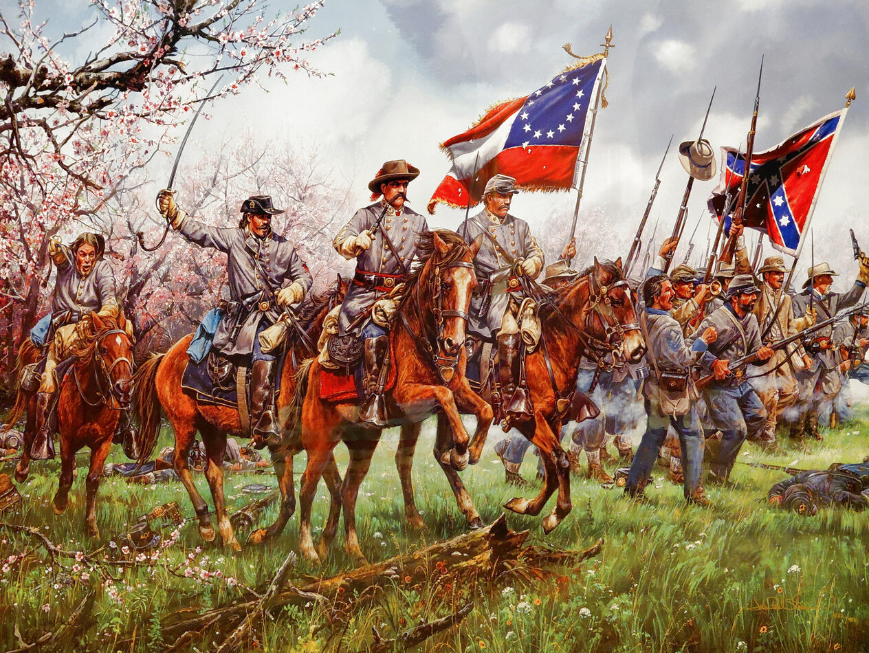 Charge Through the Peach Orchard 1993 Limited Edition Lithograph 22x28 ...