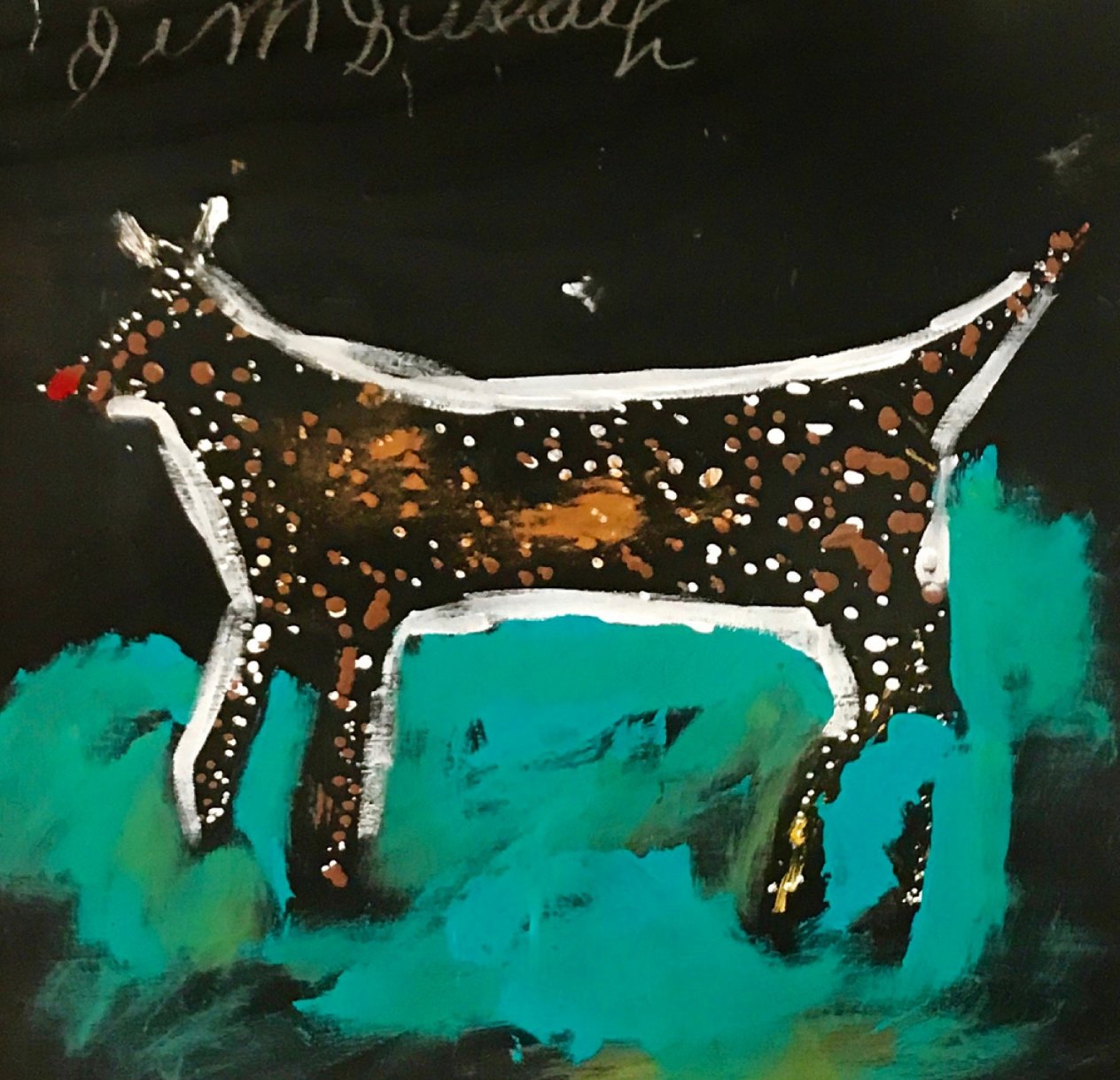 Dog 2002 31x31 by Jimmy Lee Sudduth