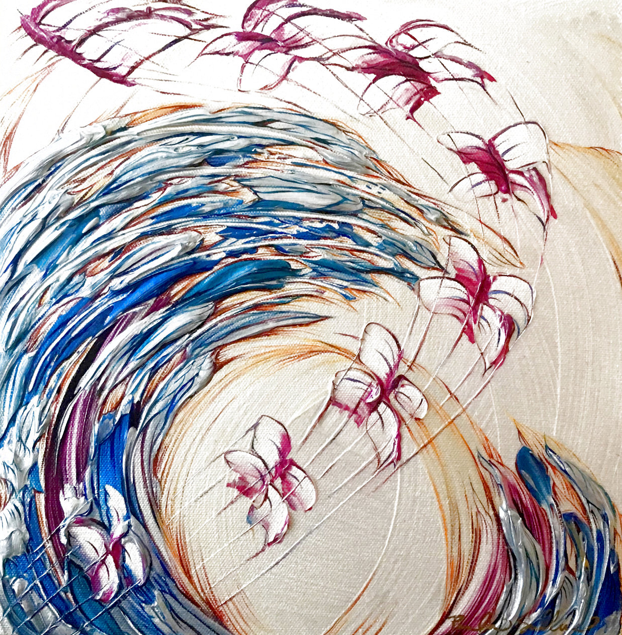 Evolution of Spirit Oil on Canvas 12x12 by Pamela Sukhum - For Sale on ...