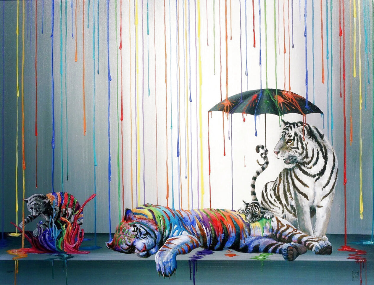 Catnip 2015 Mixed Media on Canvas by Michael Summers - For Sale on Art ...