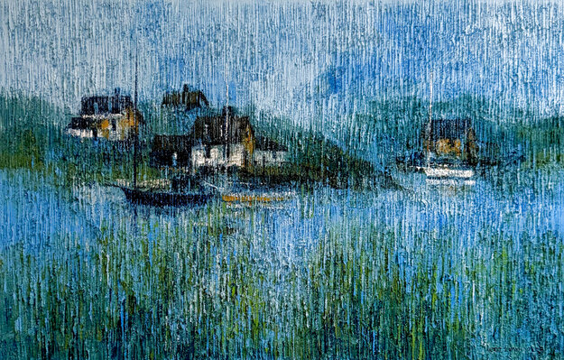 Untitled Seascape 1962 Oil on Canvas by Albert Swayhoover - For Sale on ...