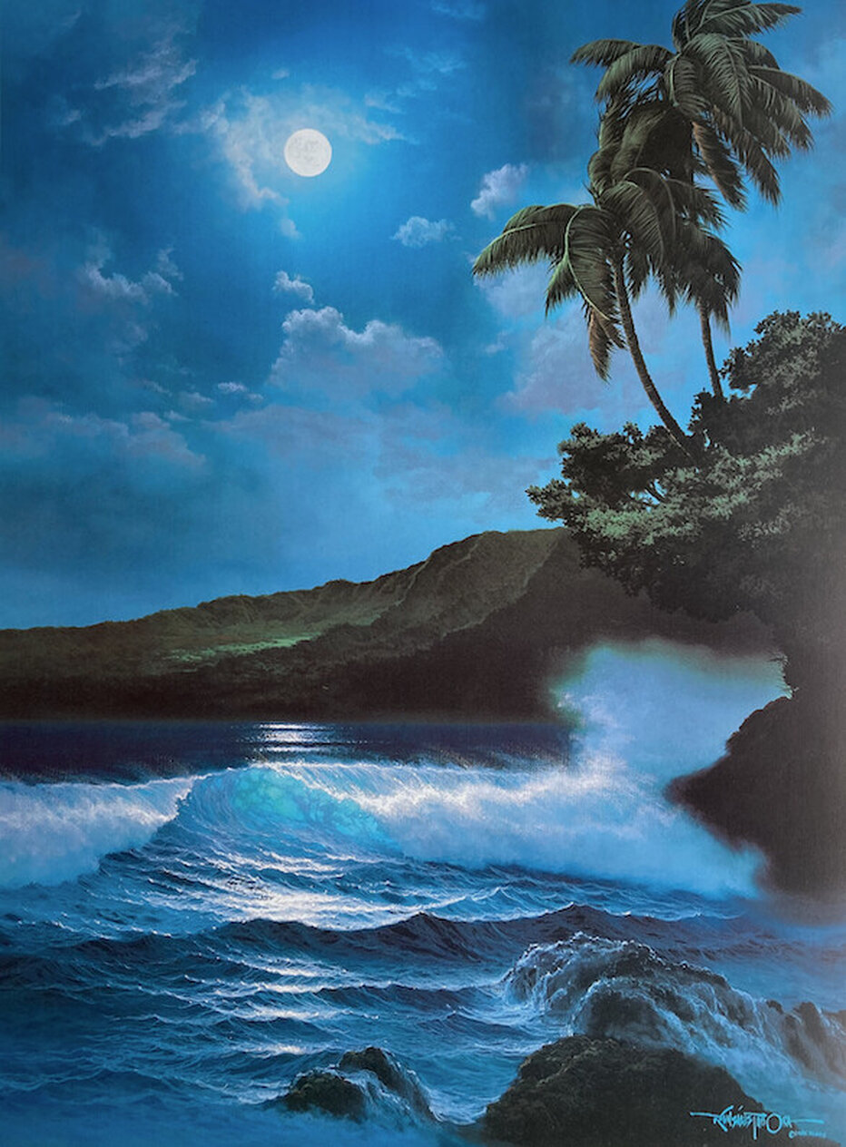 Reflection of a Tropical Moon AP 1989 Limited Edition Lithograph by Roy ...