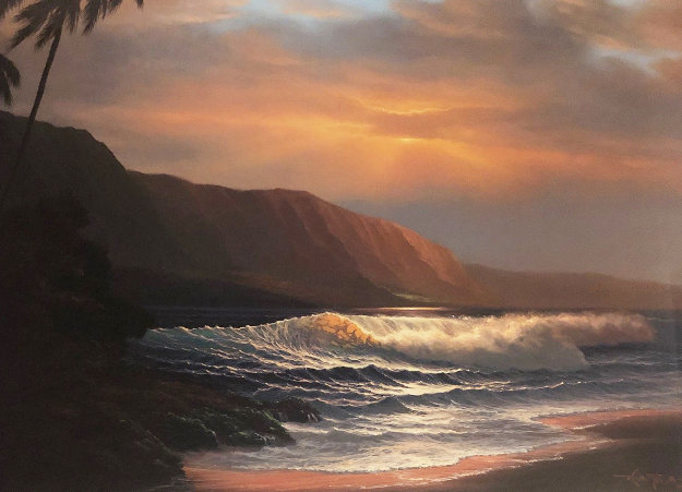 Trail of Gold AP 1993 Seascape by Roy Tabora