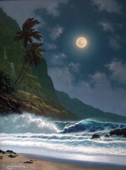 Reflection of a Tropical Moon AP 1989 by Roy Tabora