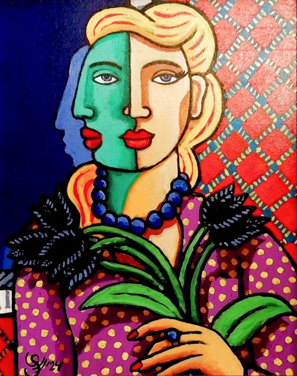 Fake Flowers for Farewell 2024 Acrylic on Board by Jacques Tange - For ...
