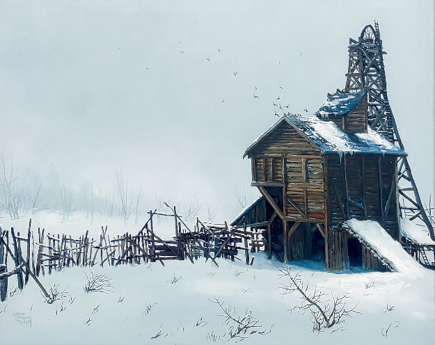 Untitled Farmhouse Scene Oil on Canvas by Jorge Tarallo Braun - For ...