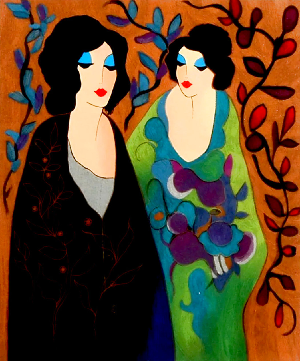 Floral Ballroom Serigraph 11x9 by Itzchak Tarkay - For Sale on Art ...