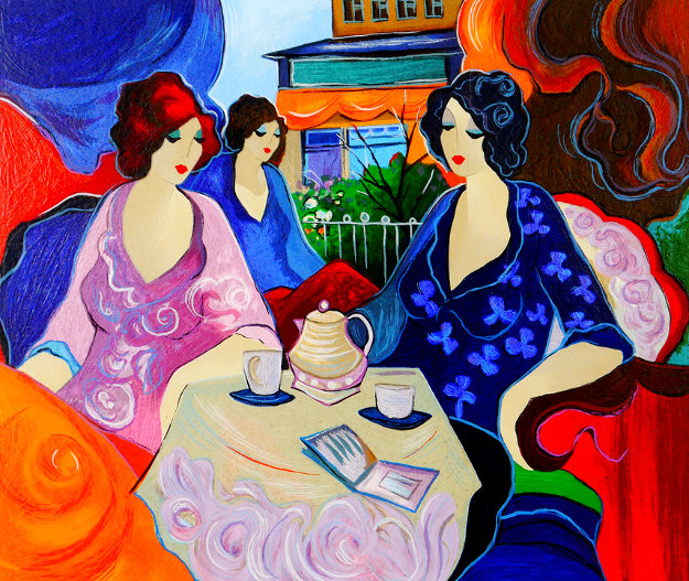 Storefront Patio 2005 Serigraph 13x13 by Itzchak Tarkay - For Sale on ...
