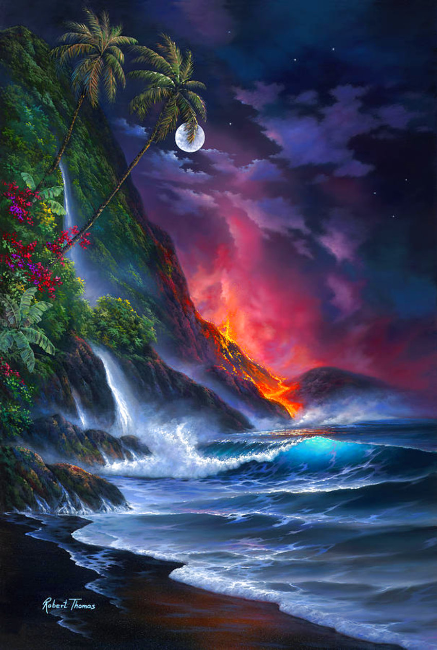 Volcano Passion 2004 Limited Edition Giclee on Canvas by Robert Thomas ...